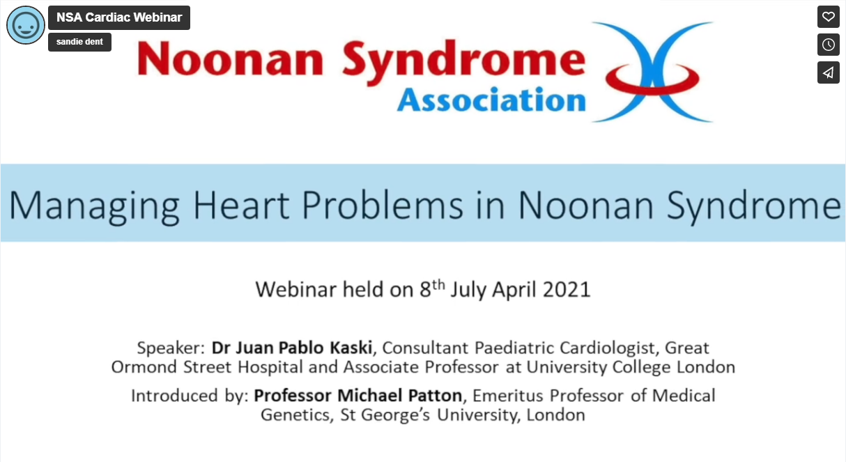 Events • Managing heart problems in Noonan Syndrome • Noonan Syndrome ...